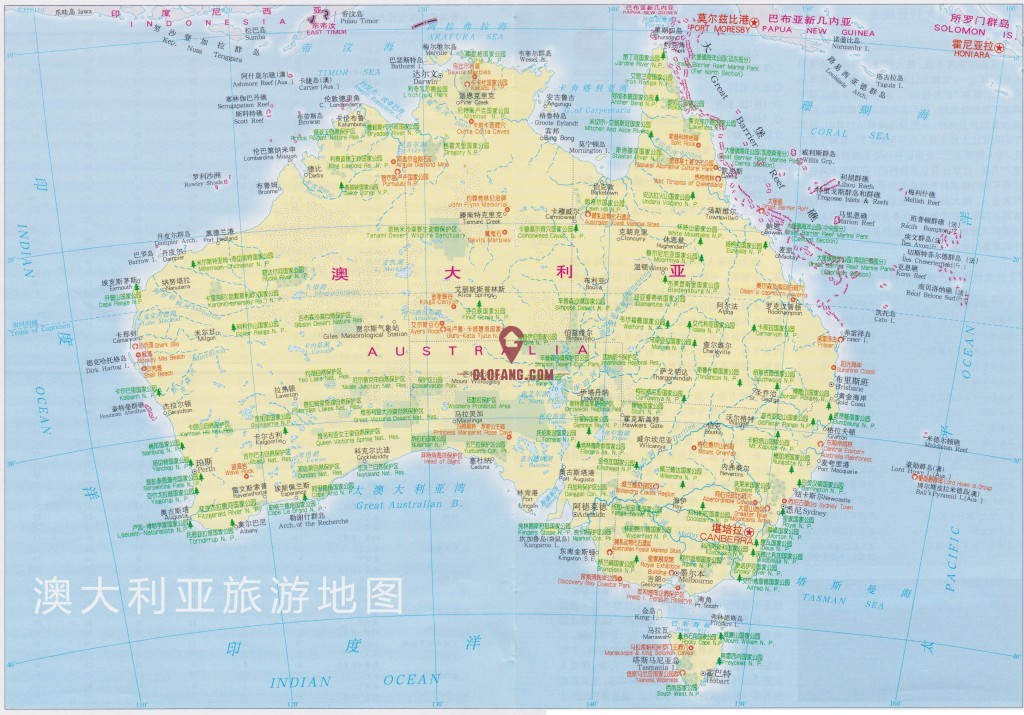 澳大利亚旅游地图、澳大利亚公路、航海线、铁路和机场交通地图_海外房产新闻_资讯_外房网